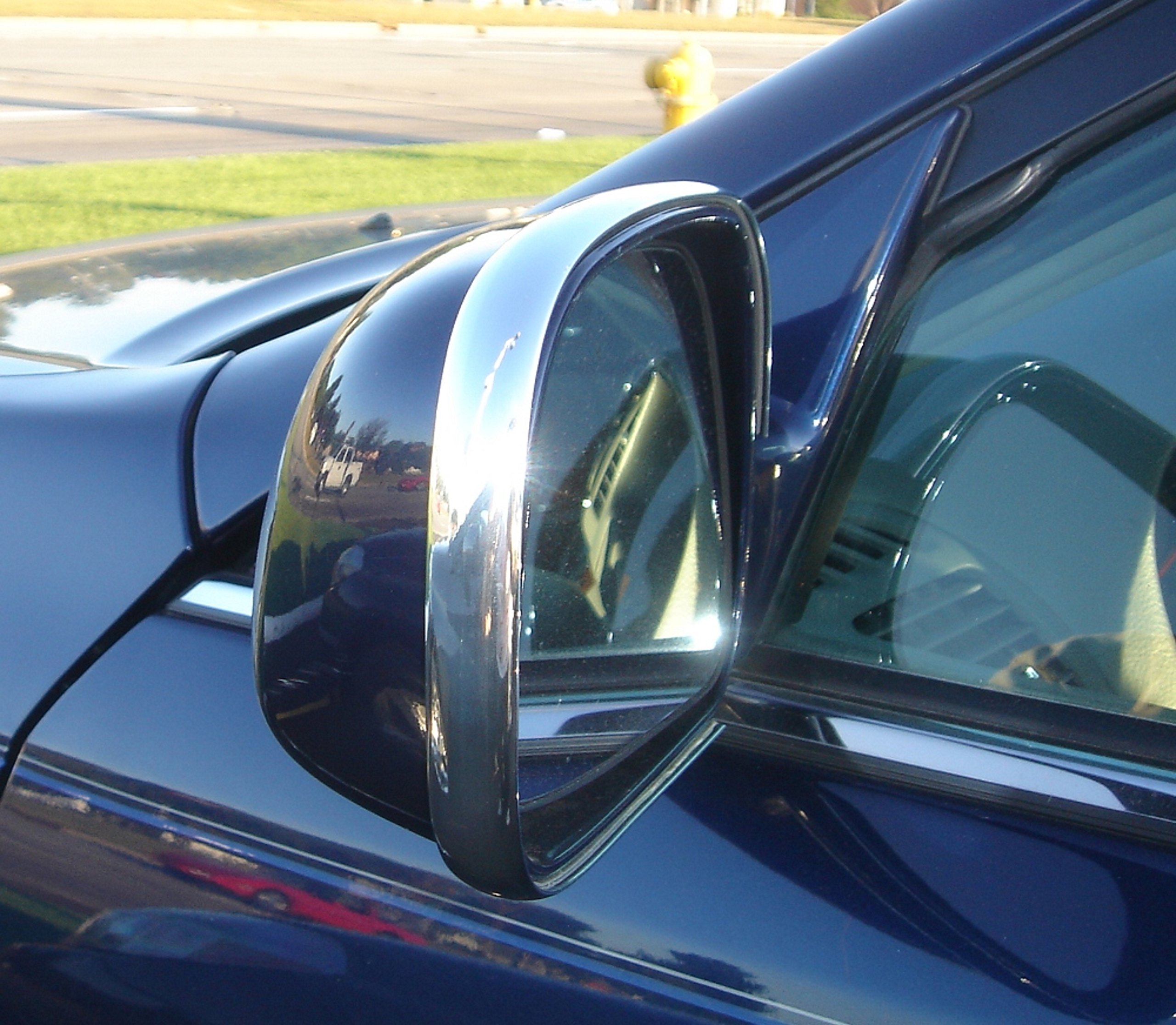 Amazon.com: 2 Piece Universal Chrome Side Mirror Trim Molding Kit ...