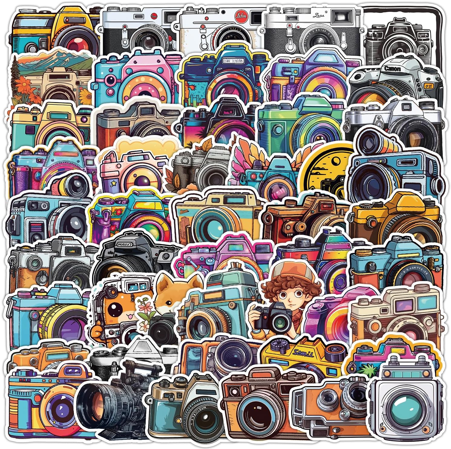 Amazon.com: Camera Stickers, 50 Pcs VSCO Aesthetic Decorative Decals ...