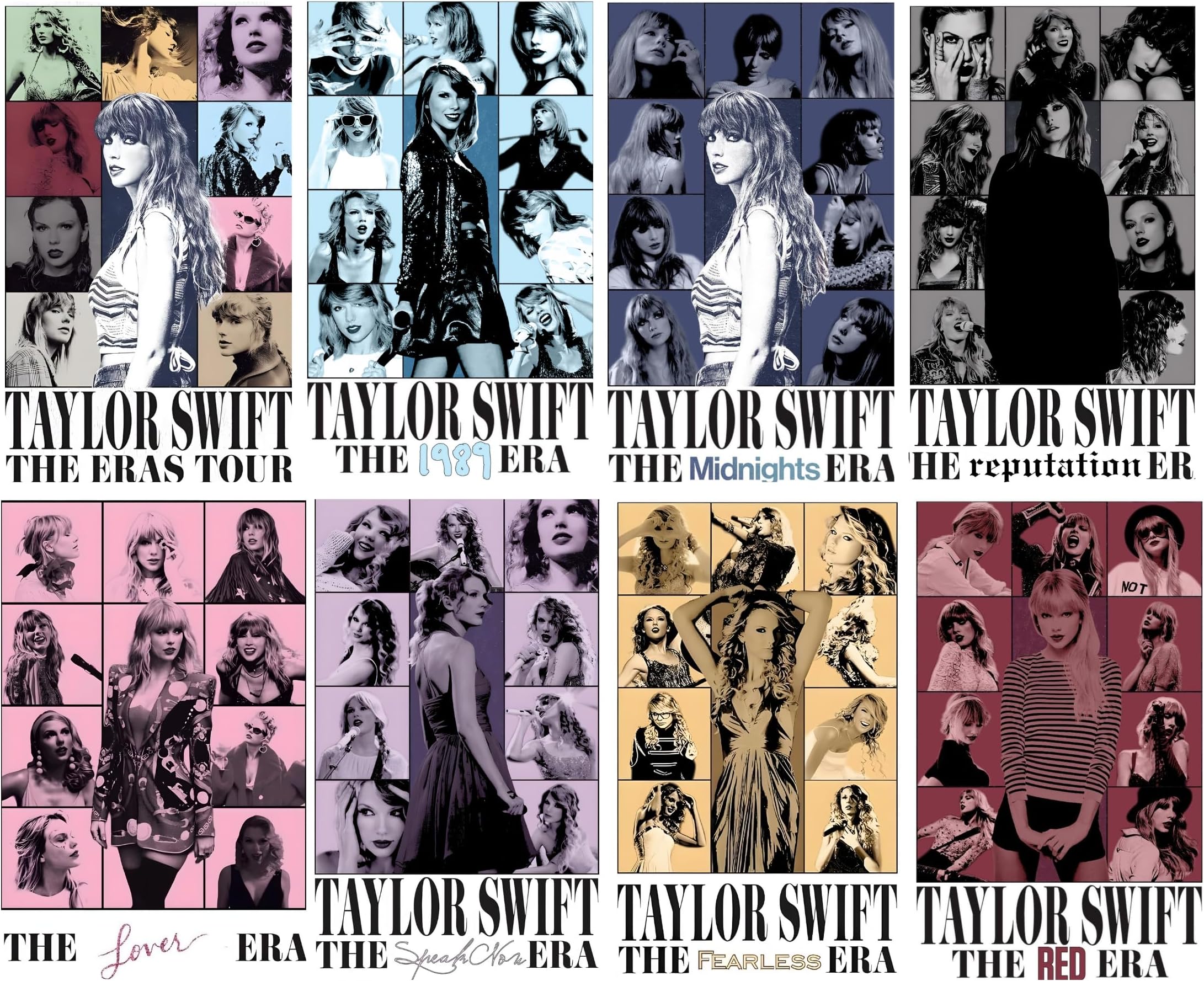 music Posters Set of 8 12x8 Inch 300 GSM- Merch Wall Art for Bedroom ...