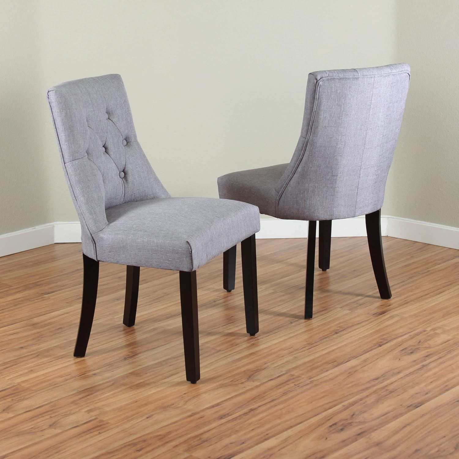 Amazon.com - Monsoon Pacific Bellcrest Dining Chairs, Set of 2, Grey ...