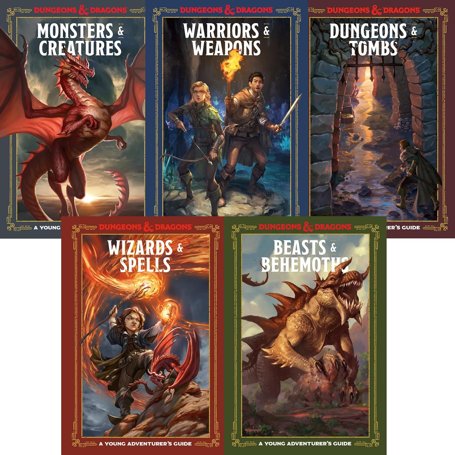 Dungeons & Dragons Young Adventurer’s Guides Series 5 Books Set ...