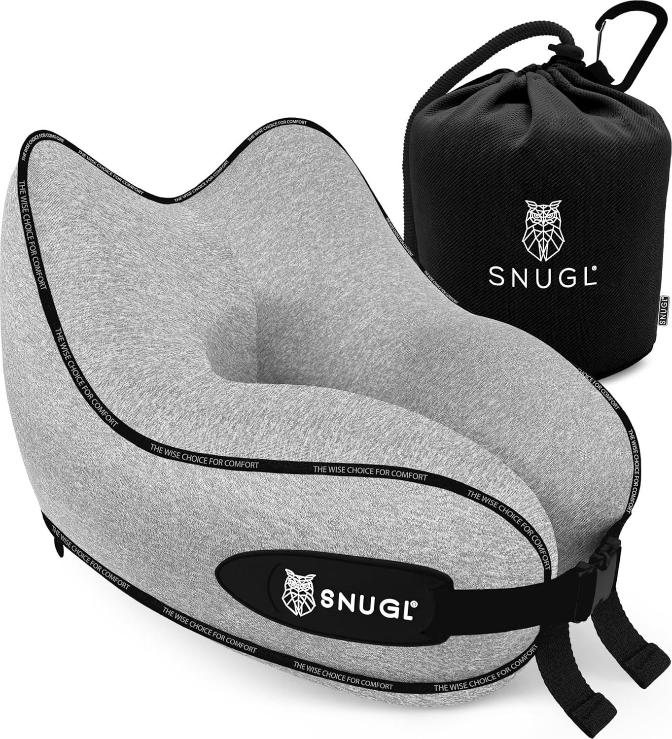 Amazon.com: SNUGL Neck Travel Pillow - Memory Foam Airplane Pillow ...