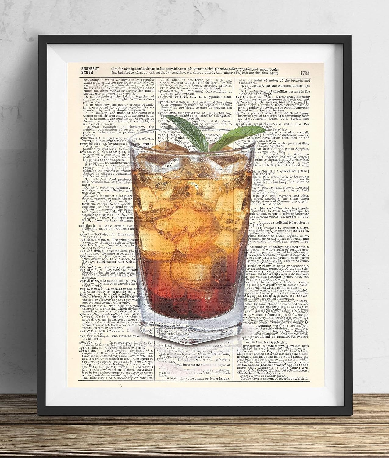 Amazon.com: Cocktail Man Cave, Vintage Dictionary Art Print, Antique ...