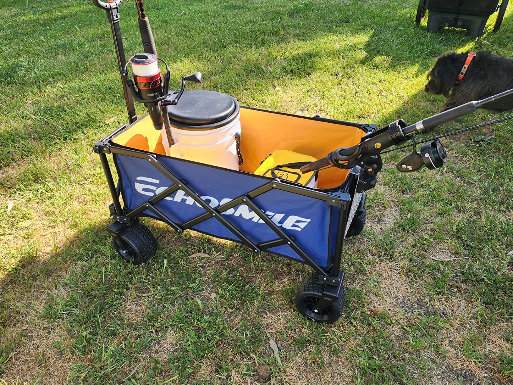 $24/mo - Finance EchoSmile Collapsible Folding Wagon Cart, Beach Wagon ...