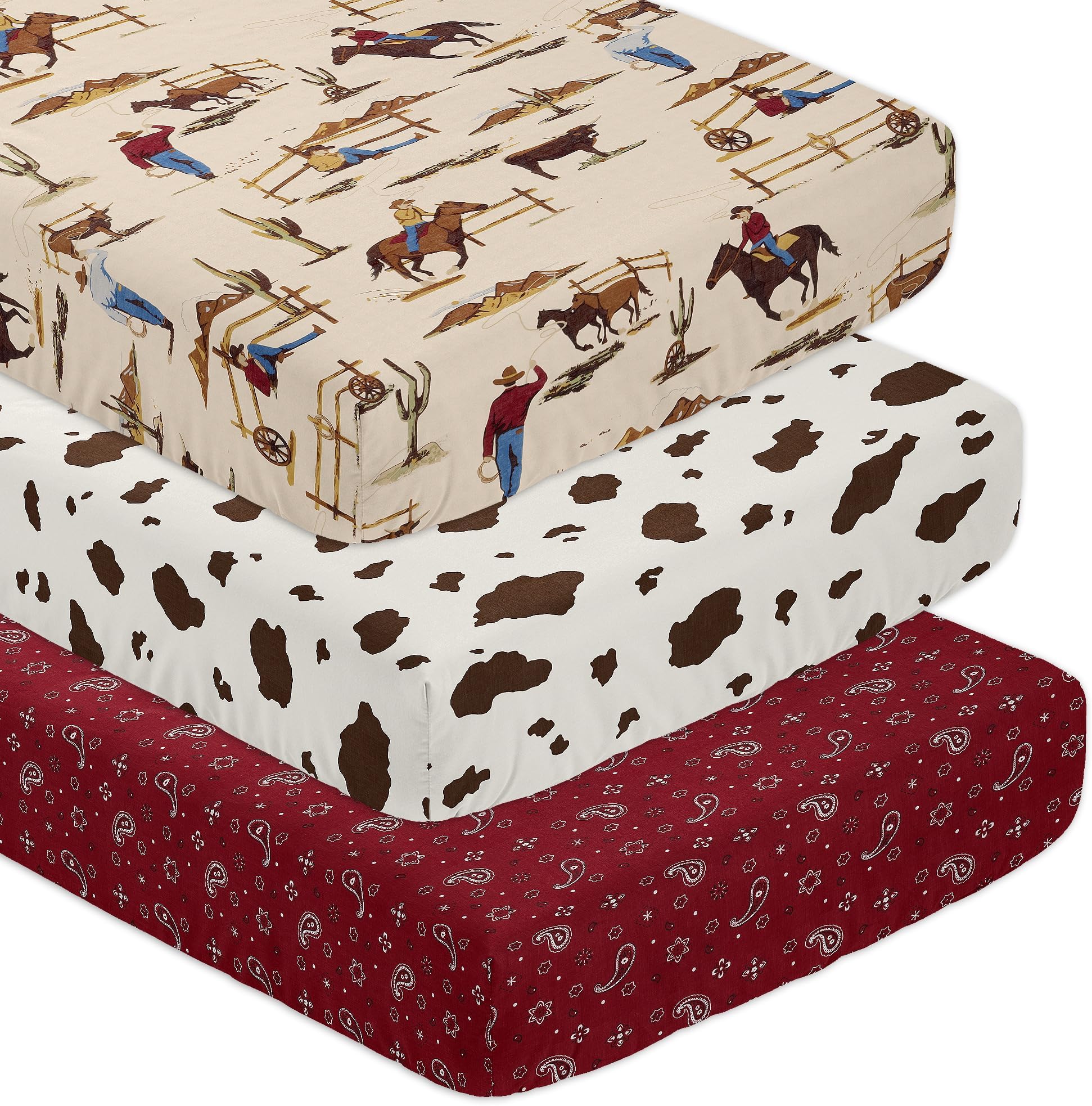 Amazon.com: Sweet Jojo Designs Western Cow and Bandana Print Boy Girl ...