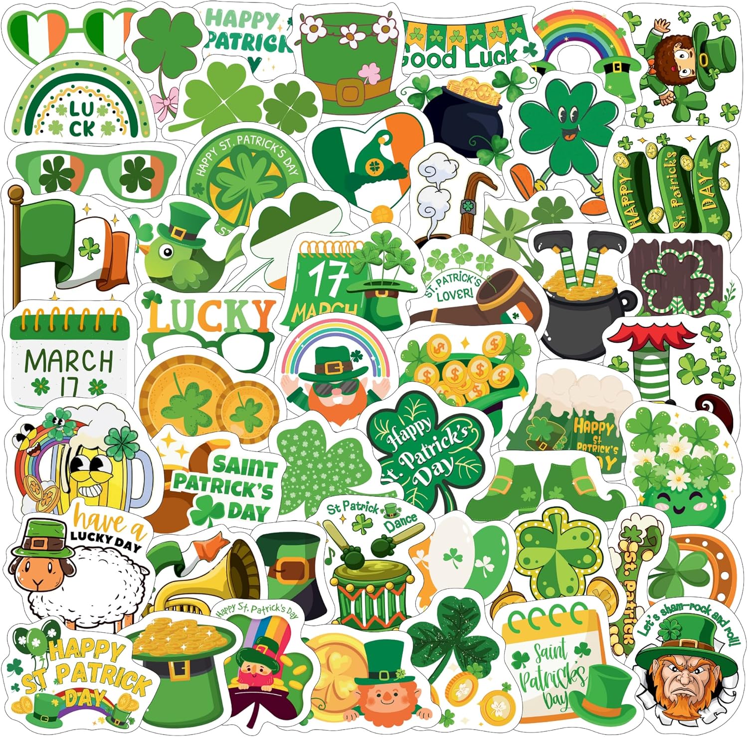 Amazon.com: St Patrick Stickers - St. Patrick's Day Stickers Gift Idea ...