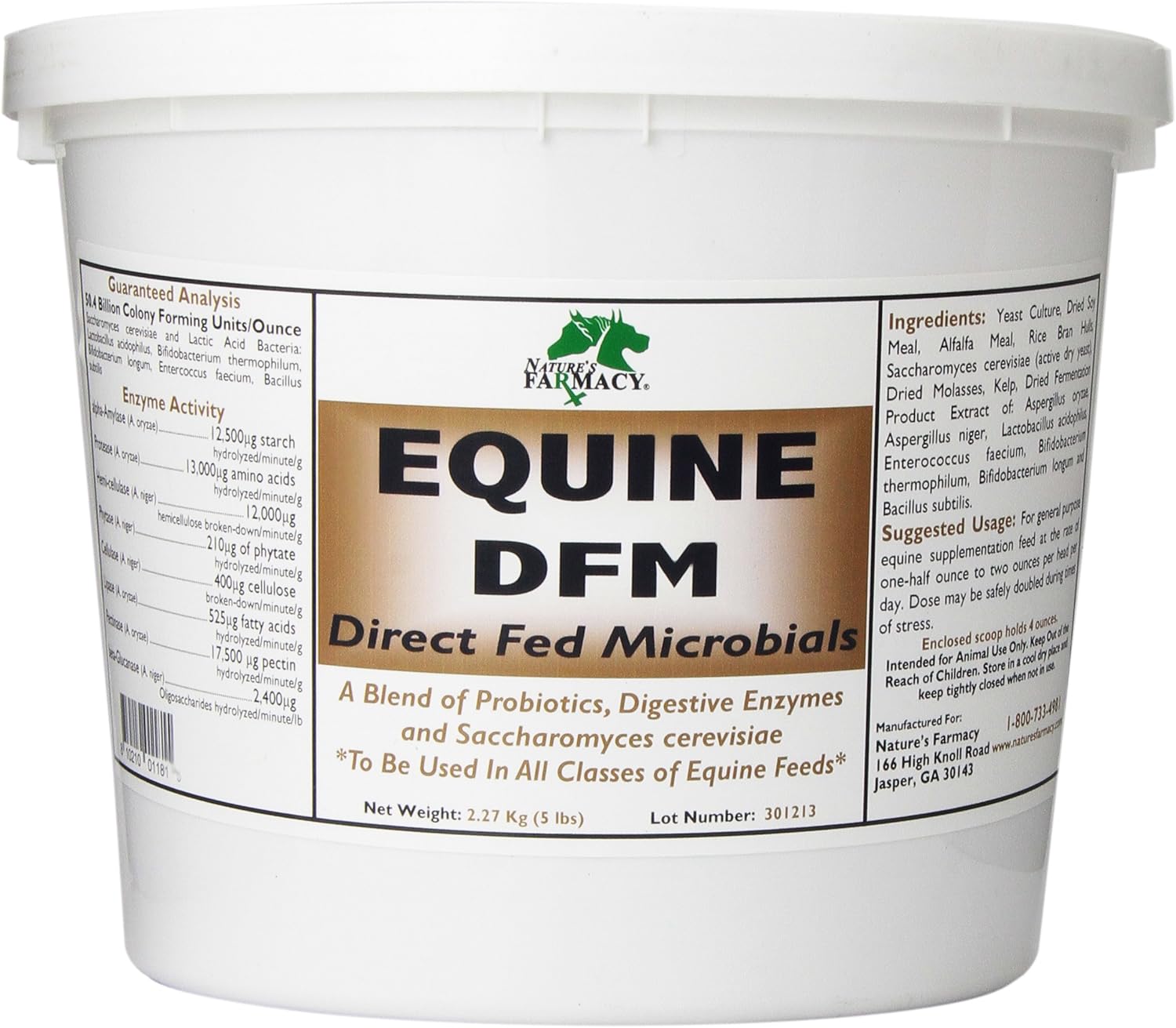 Amazon.com : Nature's Farmacy Equine DFM (Direct Fed Microbial) Live ...