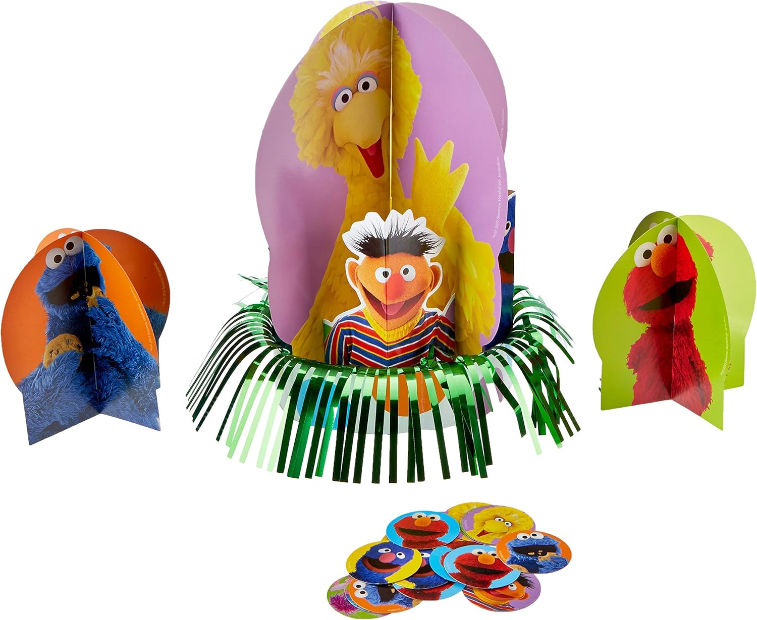 Amazon.com: Amscan Sesame Street Table Decorating Kit, Multicolor ...