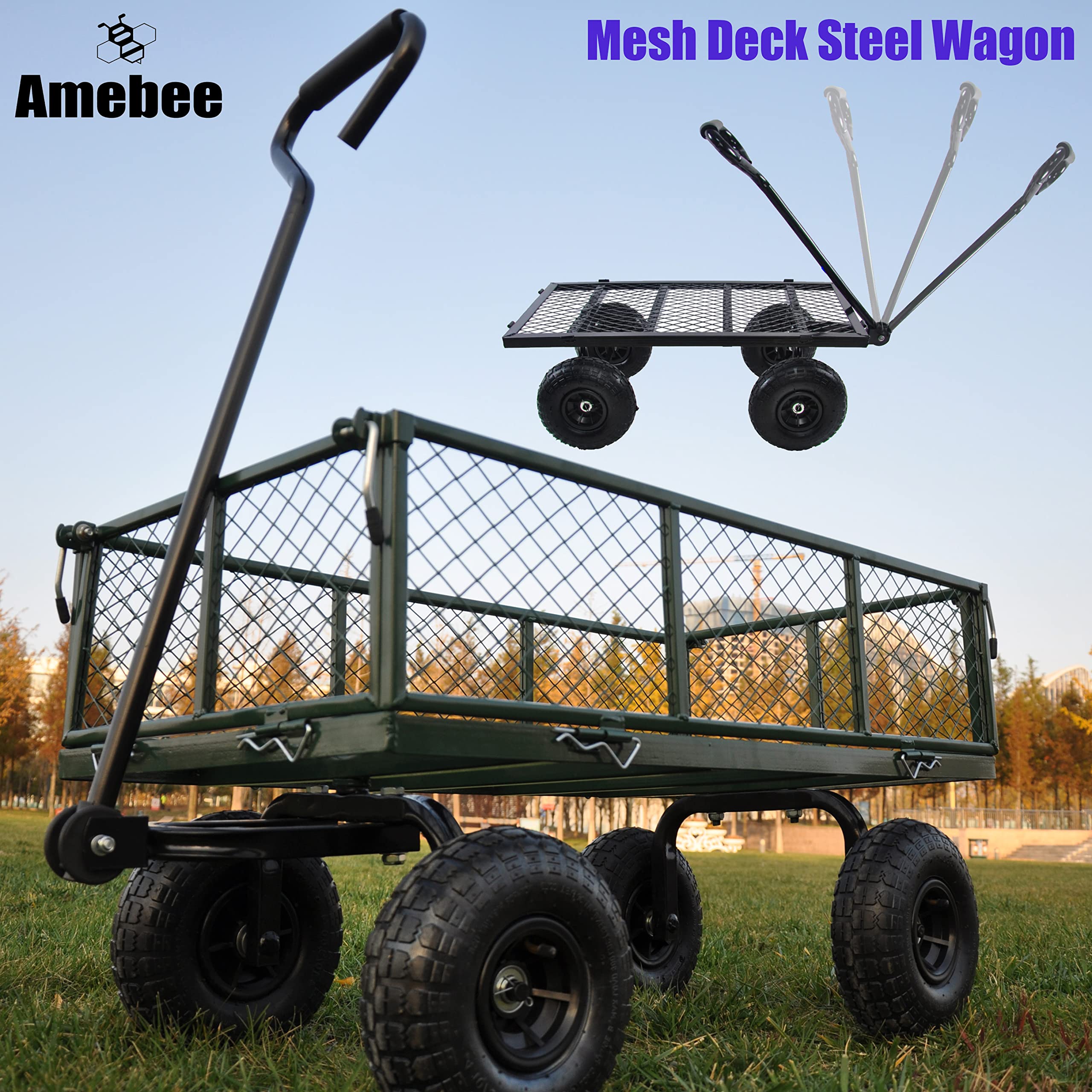 Metal Deck Wagon Garden Cart Garden Carts & Wagons FarmTek