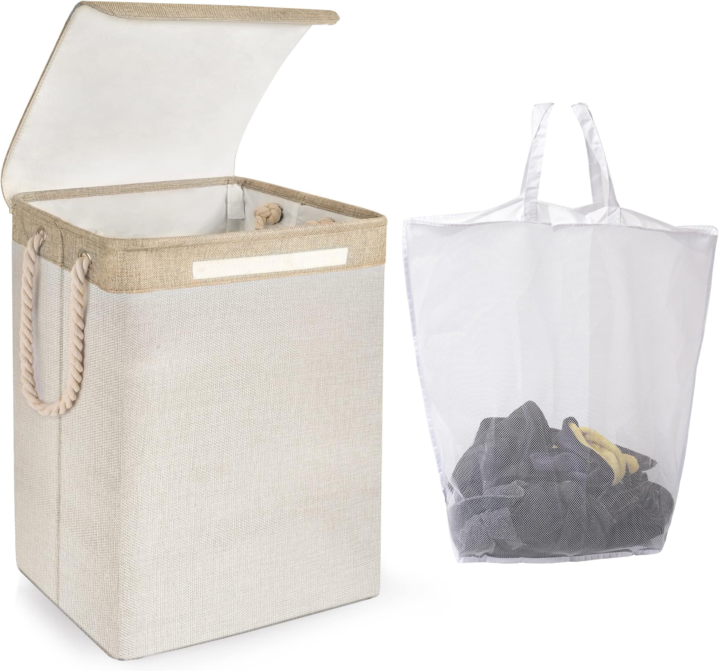 Cesto para Ropa Sucia con Tapa y Asa, Plegable, Amplia Capacidad de ...