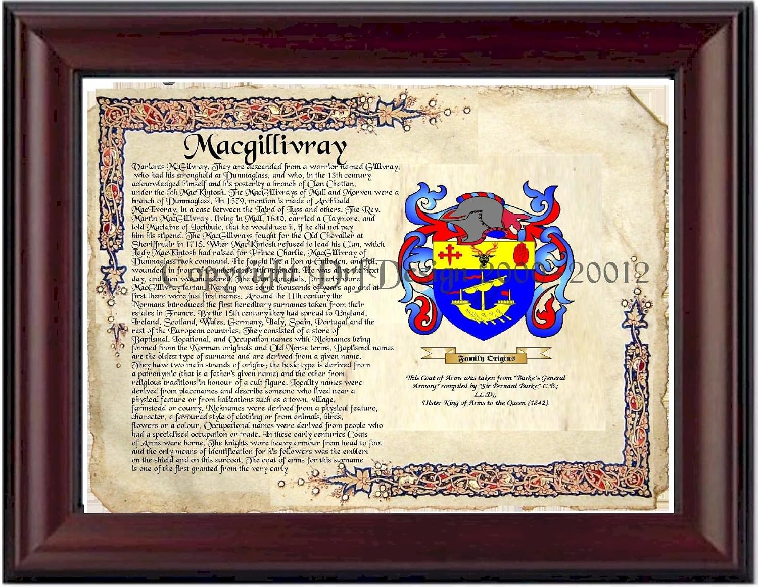 Amazon.com: Macgillivray Coat of Arms/ Family Crest on Fine Paper and ...