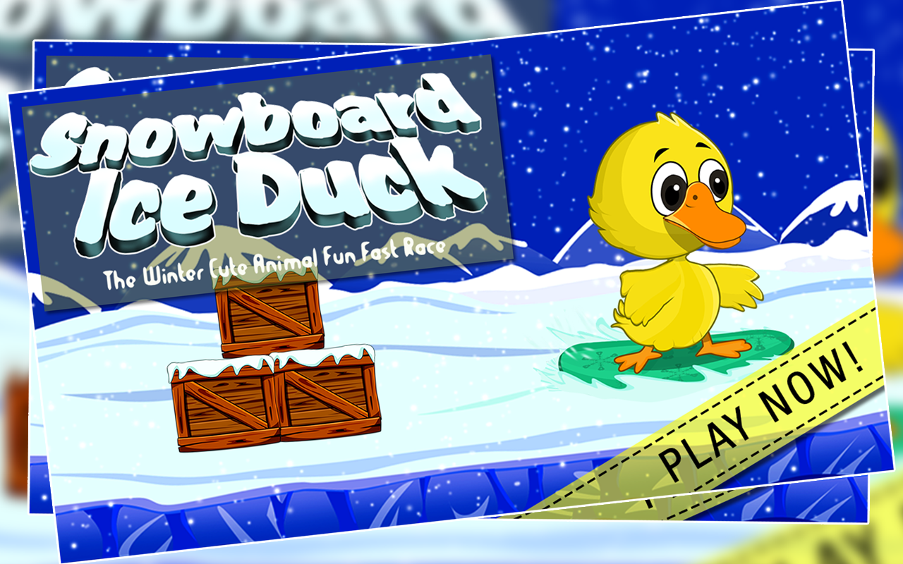 Snowboard Ice Duck : The Winter Cute Animal Fun Fast Race - Free - App ...