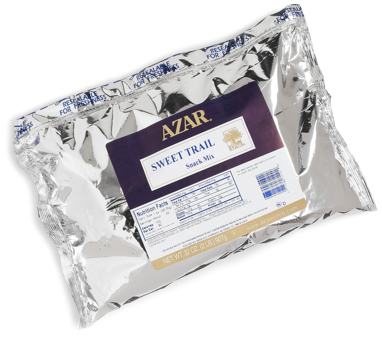 Amazon.com : Azar Nut Company Sweet Trail Mix, 32-Ounce Resealable Bags ...