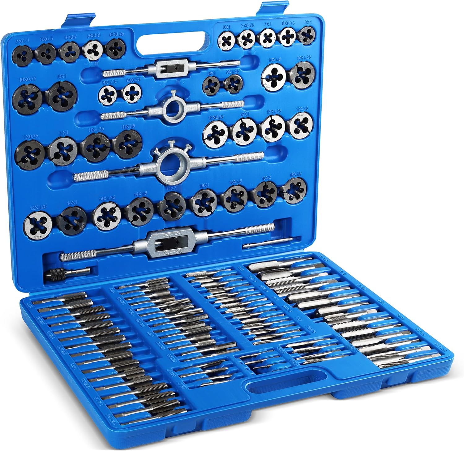 ABN Large Tap and Die Set Metric - 110 Piece Bolt and Pipe Tap Sets for ...