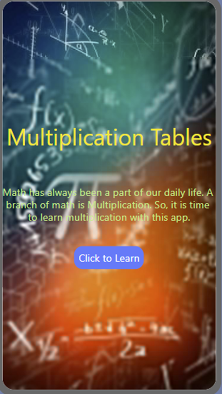 Multiplication Tables Chart by Hilkiah - App on Amazon Appstore