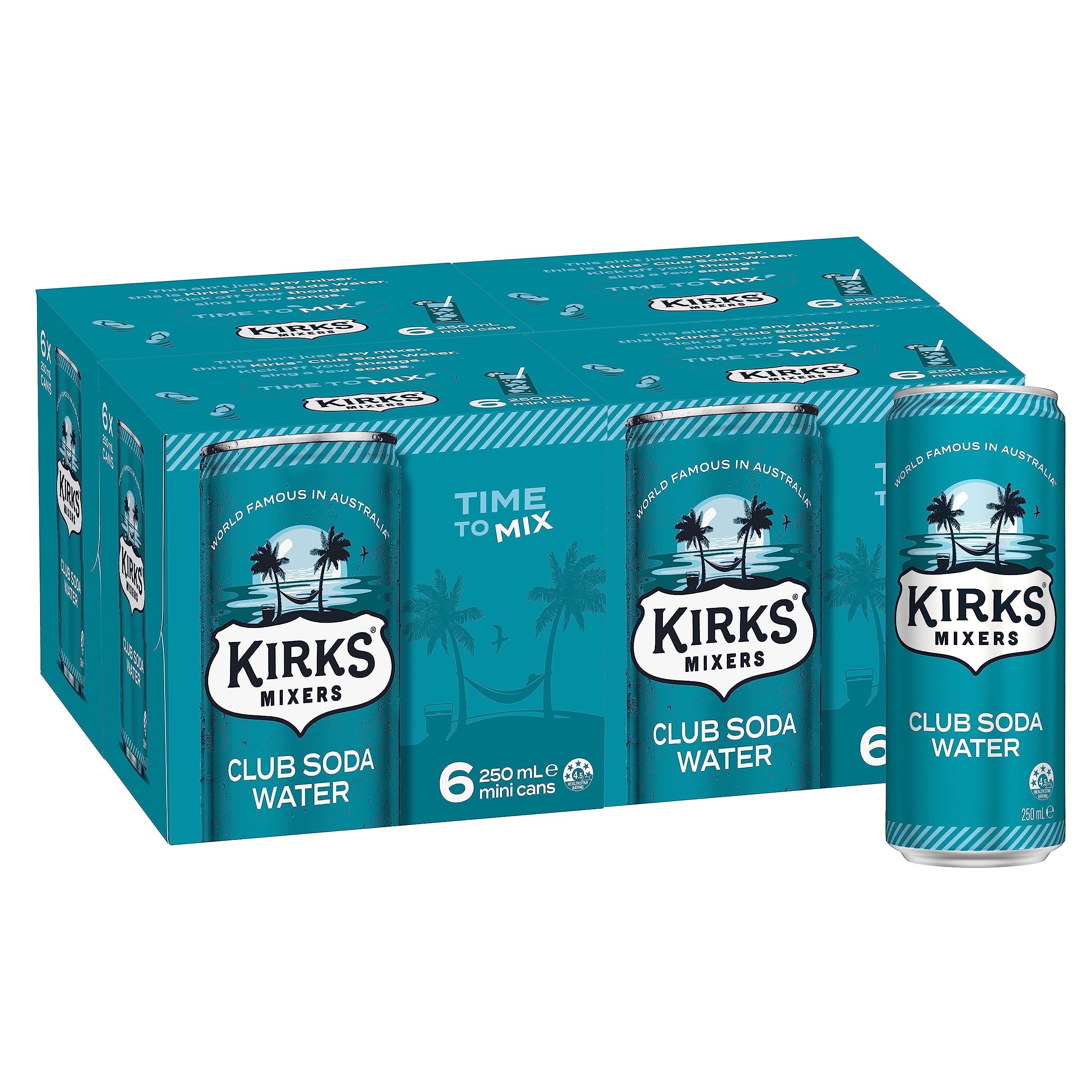 Kirks Mixers Soda Water Mini Can Multipack 24 x 250 mL : Amazon.com.au ...
