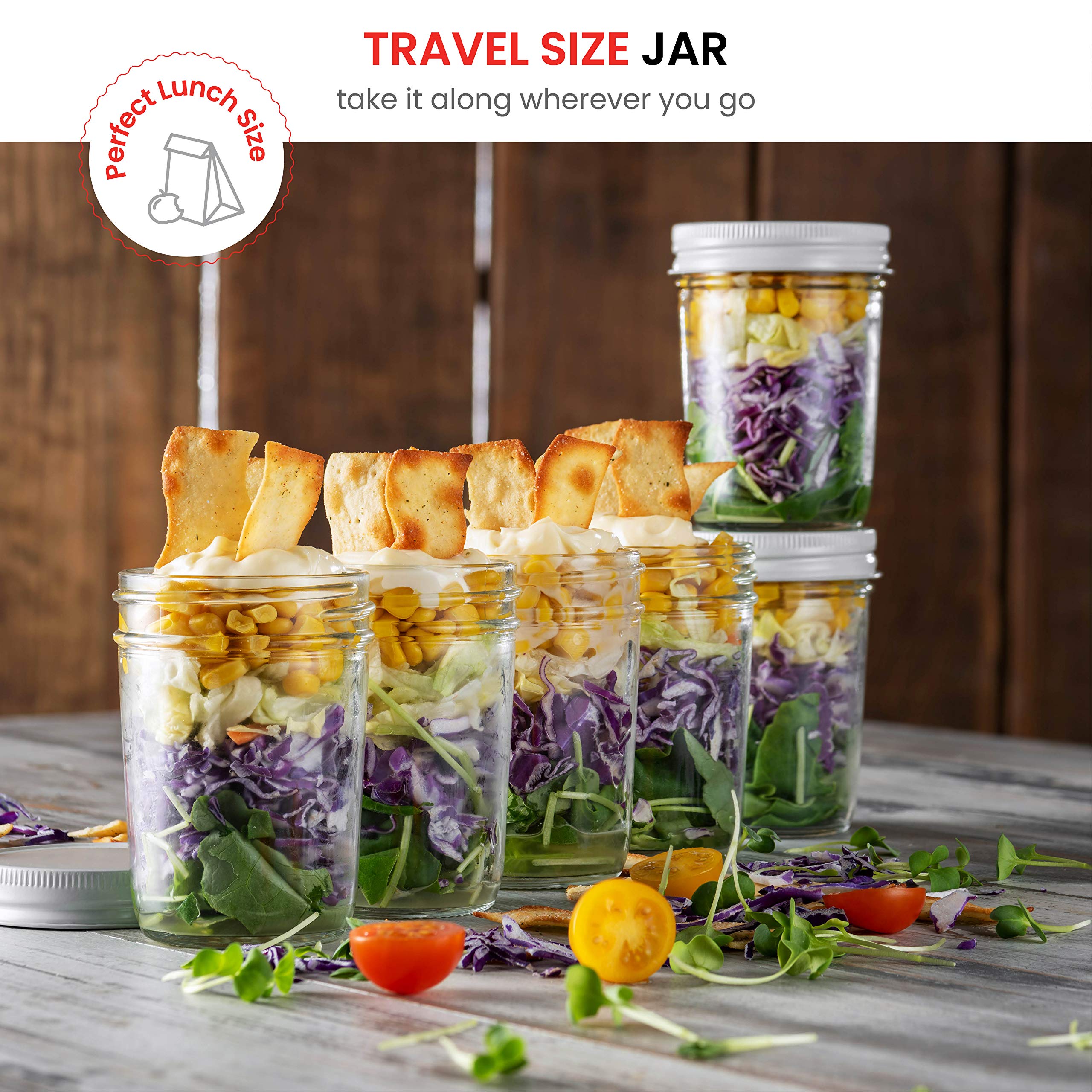 Paksh Novelty - Food Storage Container - Glass Mason Jars - Regular ...