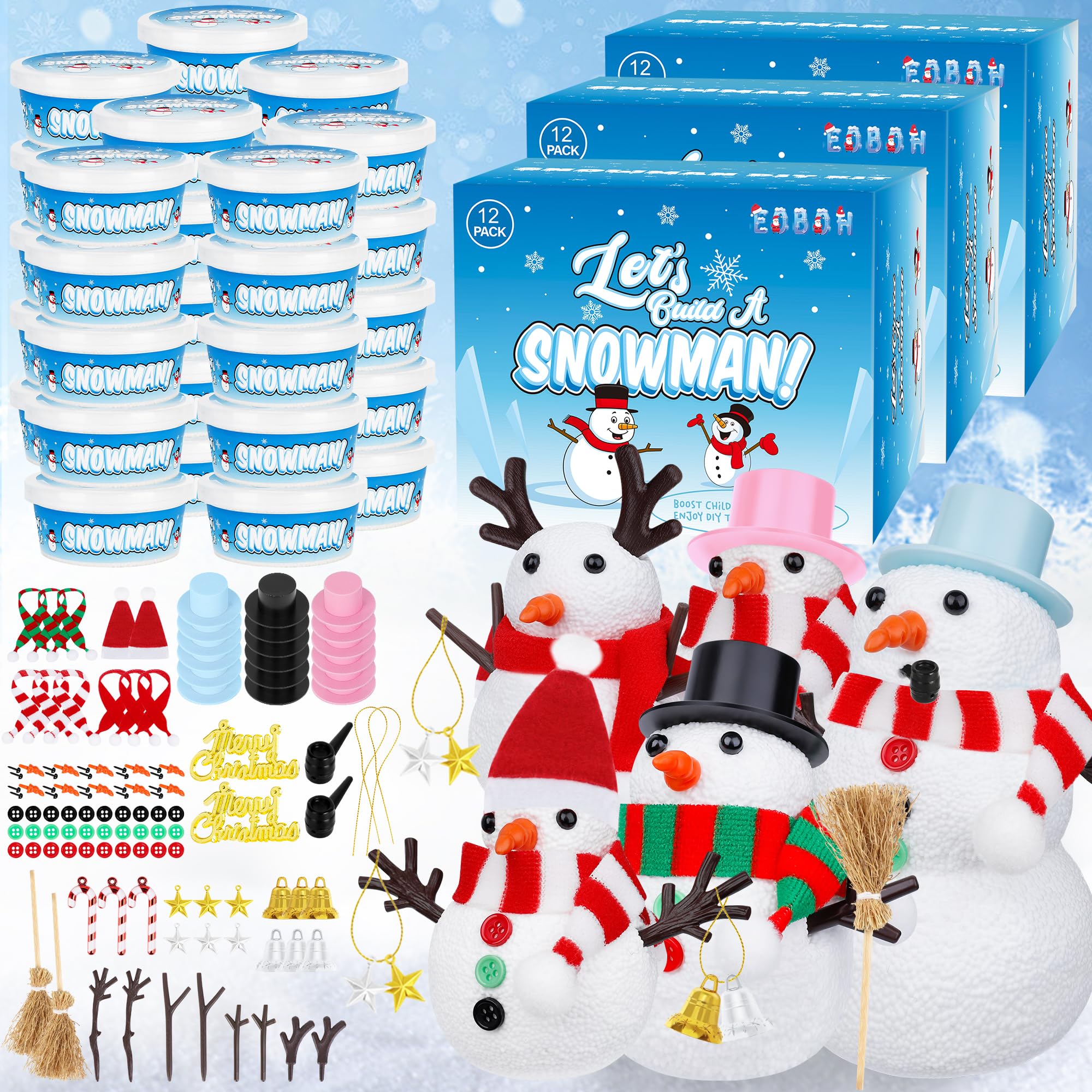 Snapklik.com : 36 Pack Build A Snowman Kit, Snowman Kit Inspiring DIY ...