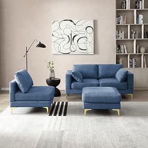 Prohon 3 Pieces Living Room Furniture Set Include Three Couch ...