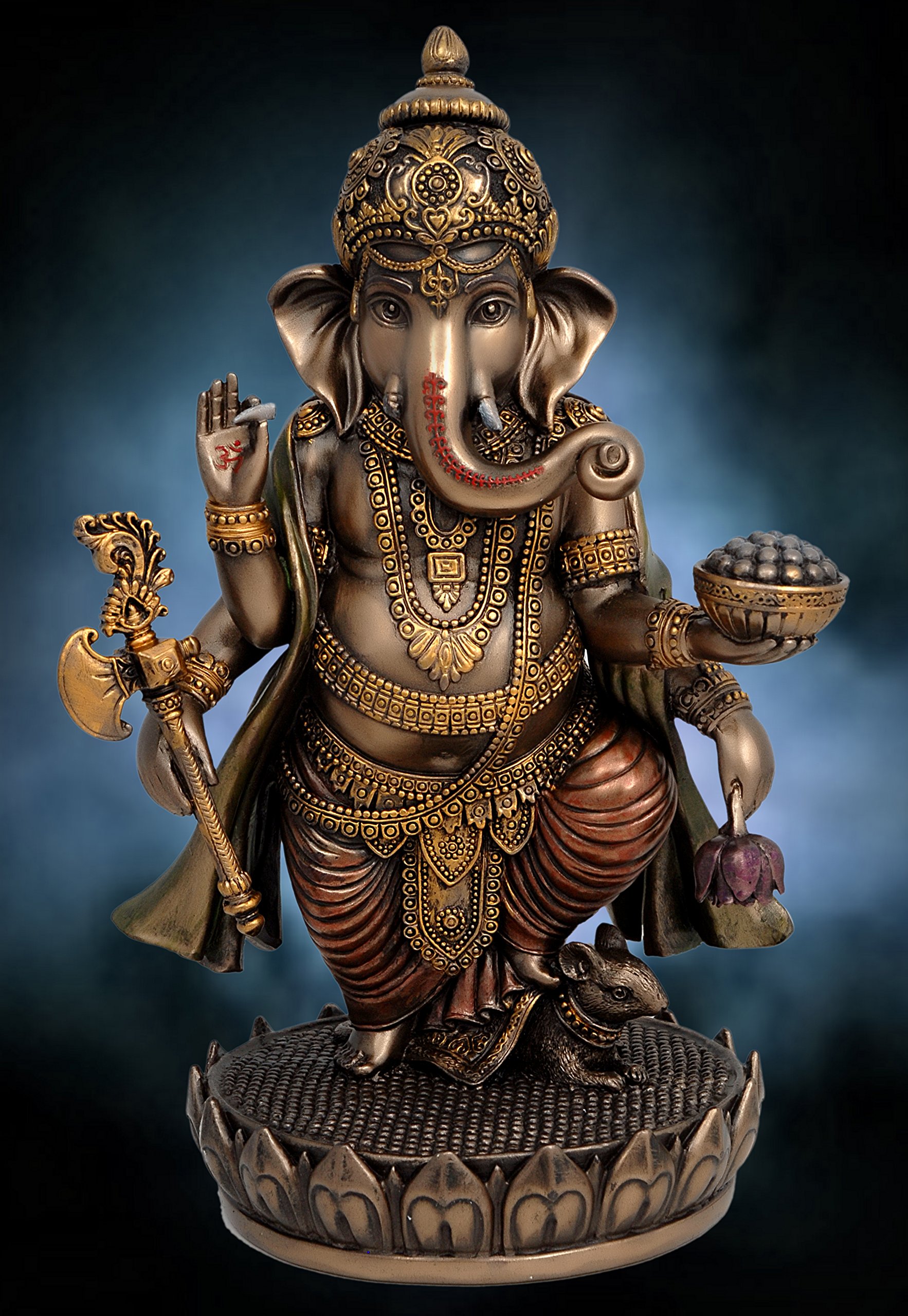 Buy Aone India Polyresin Lord Ganesh Figurine, Standard, Multicolour ...