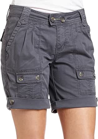 Jag Jeans Women's Vista Cargo Short, Grey Stone, 4 | Amazon.com