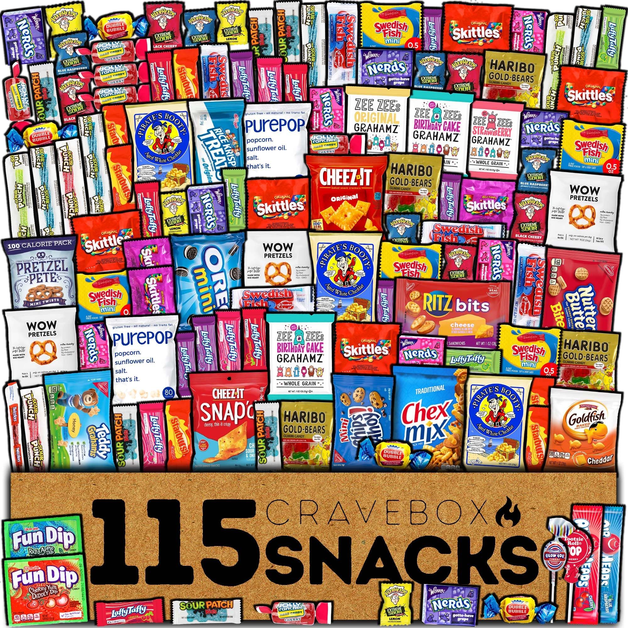 Amazon.com: CRAVEBOX Snack and Candy Box (115 Count) Easter Care ...