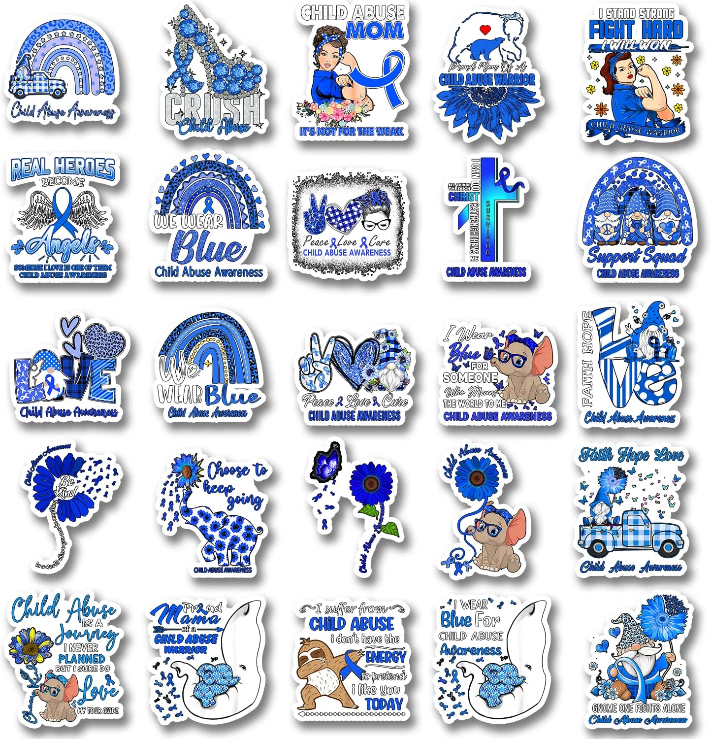 Amazon.com: 25Pcs Child Abuse Awareness Stickers, Inspirational ...