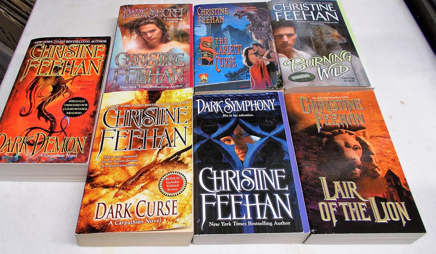 7 Christine Feehan pbs: Carpathian et al: Dark Demon - Dark Curse ...