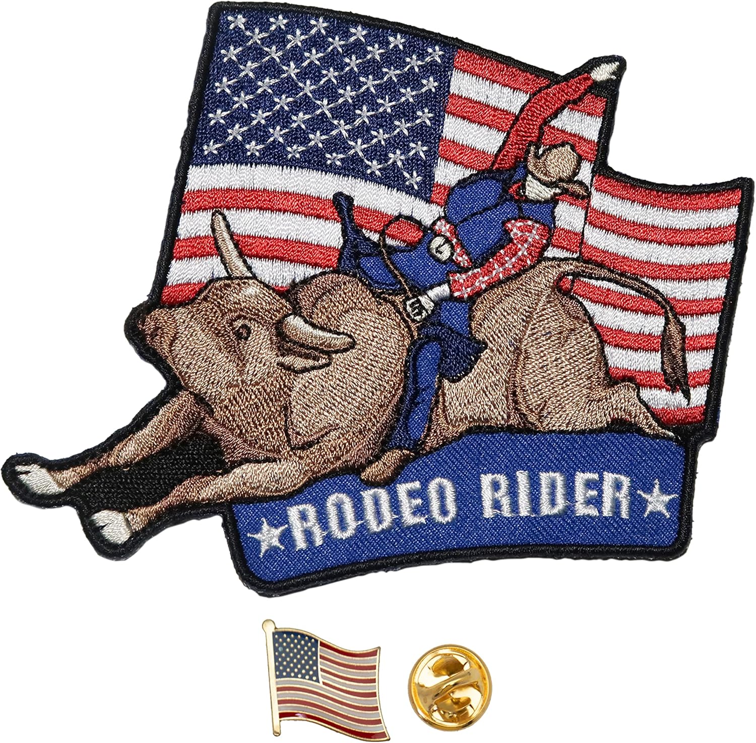 Amazon.com: A-ONE -Cowboy Rodeo Bull Riding Embroidered Heat Sealed ...