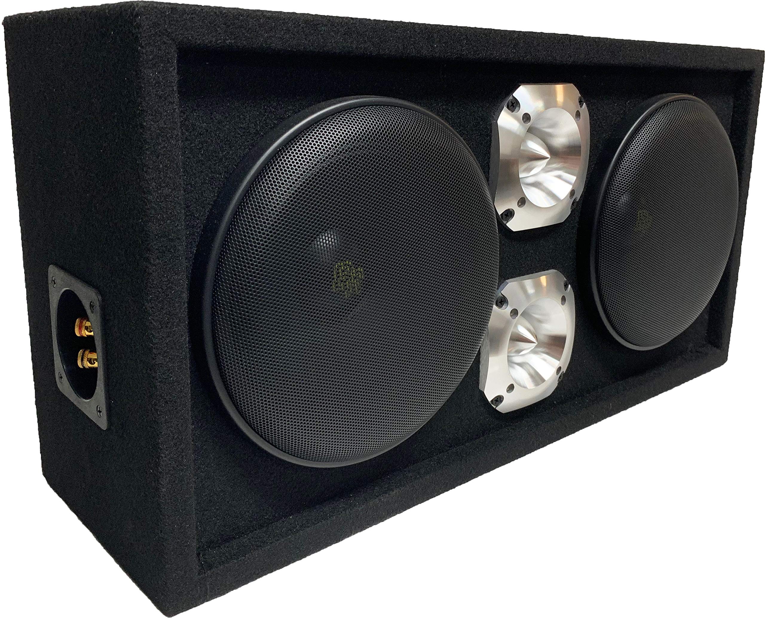 Buy Bass Rockers Loaded 1200 Watts DJ Speaker Pod Box: Two 8" 300W ...