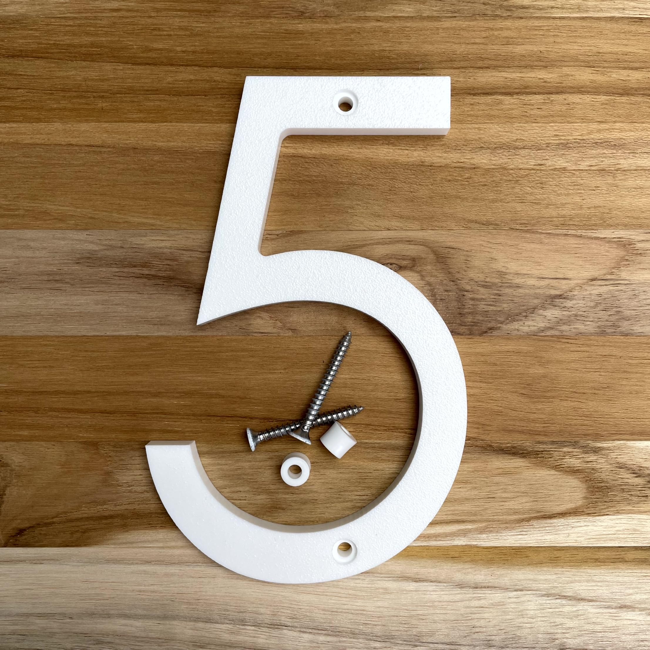 White 5 Inch House Numbers Montague Metal Products 4 In. White