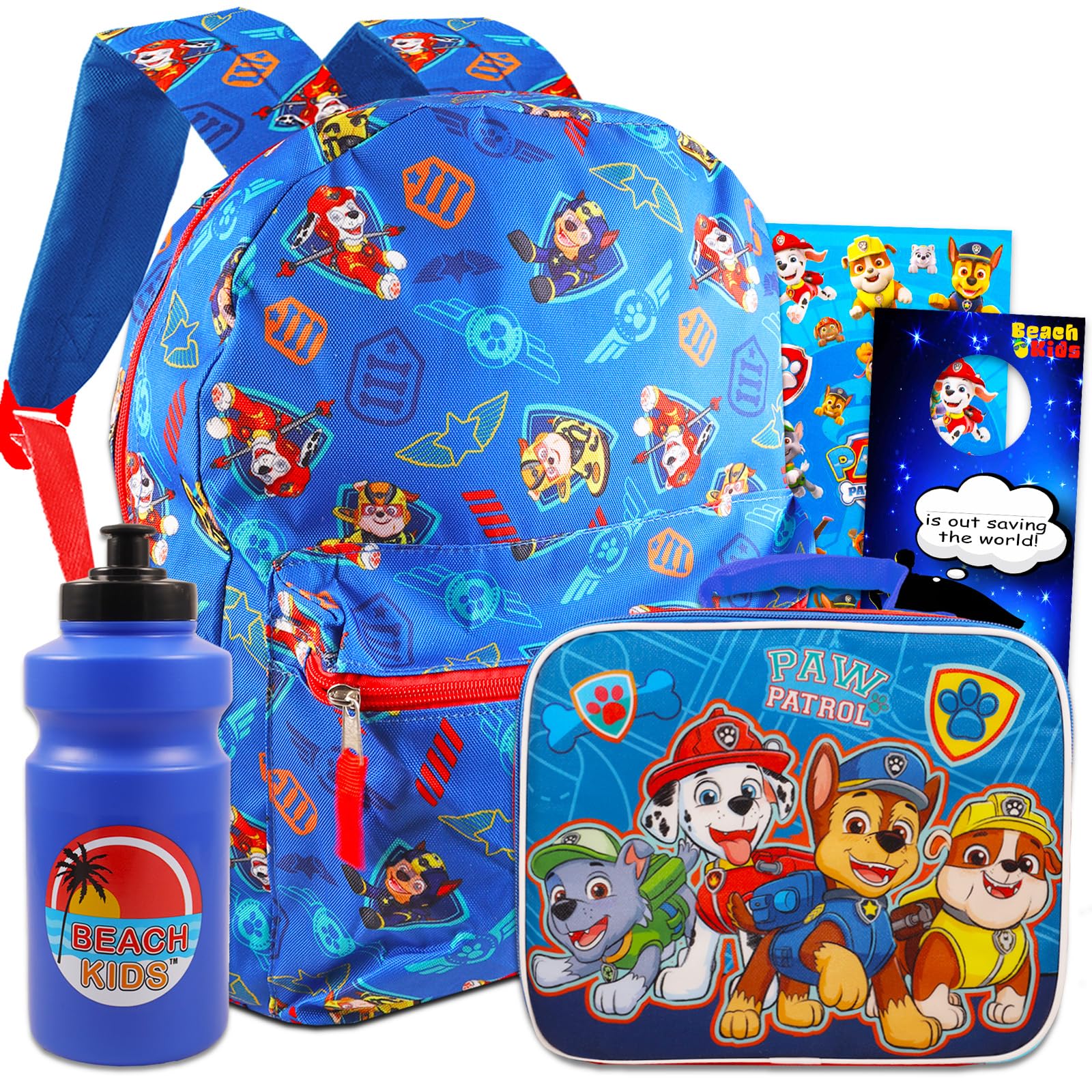 Amazon.com: Paw Patrol Backpack and Lunch Box for Kids - 6 Pc Bundle ...