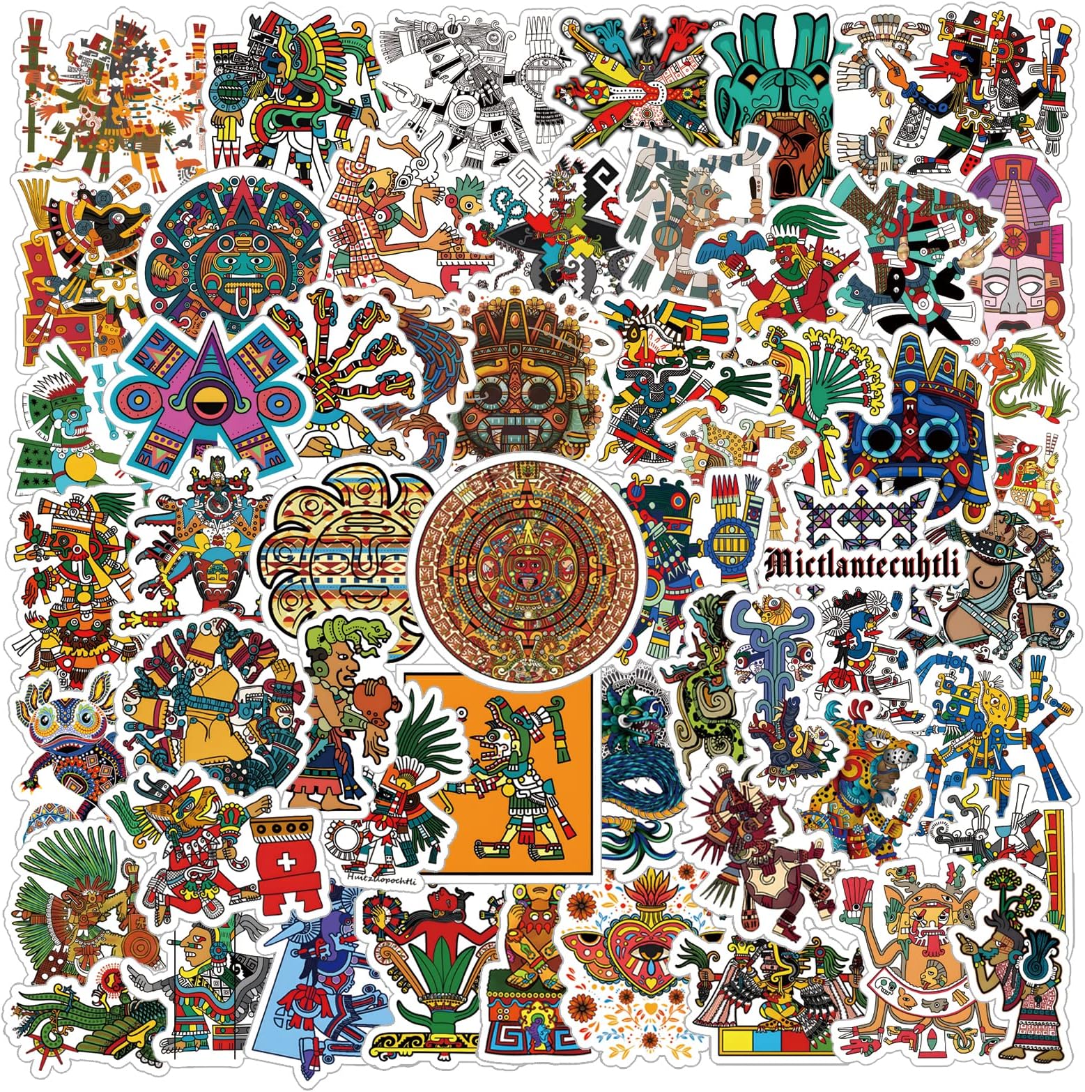 Amazon.com: Psychedelic Mayan Calendar Vinyl Waterproof Sticker Decal ...