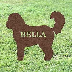 Amazon.com : Cockapoo Yard Statue Stake Cockapoo Memorial Wind Chime ...