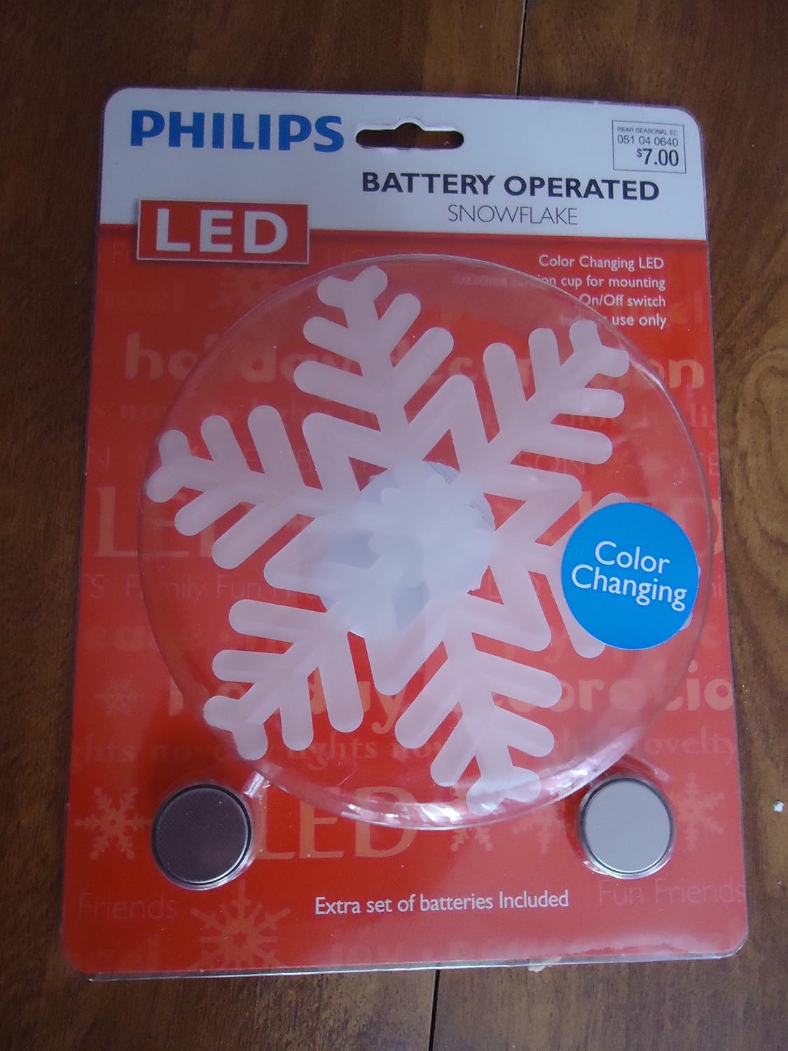 Amazon.com: Philips Color Changing LED Battery Operated Snowflake Light ...