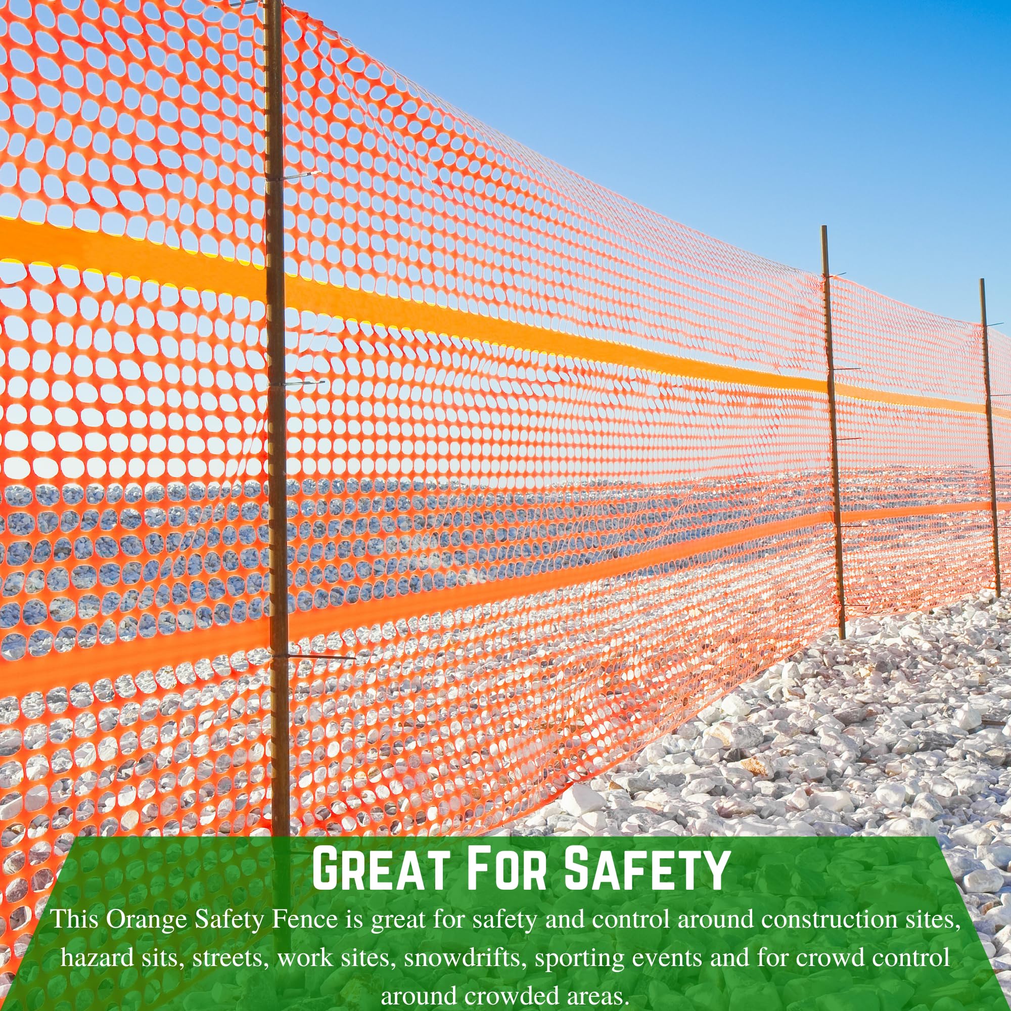 Orange Safety Fence Net HEAVY DUTY SAFETY NET ORANGE NETTING FENCE