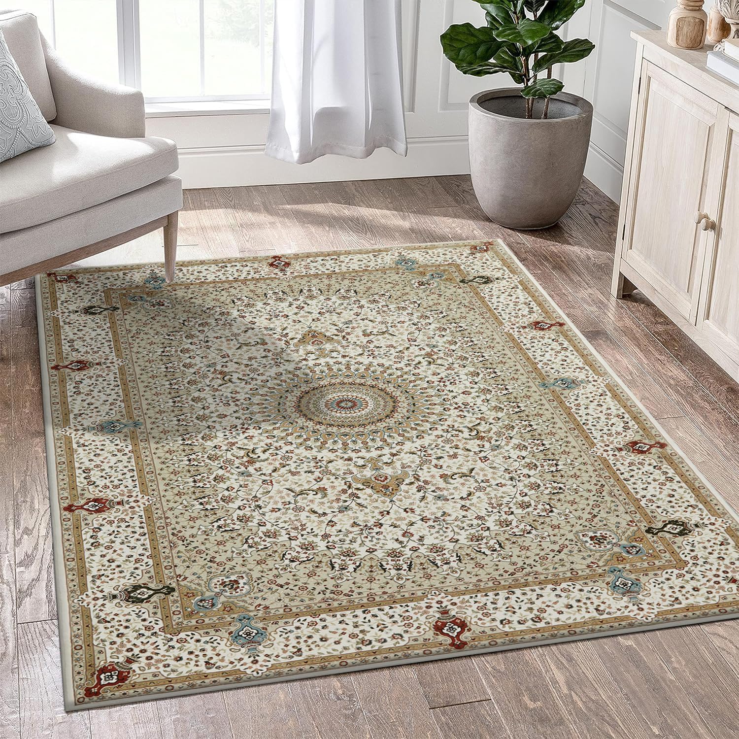 Imperial Rooms Rugs Living Room 120 x 170 cm – Beige Area Rugs for ...