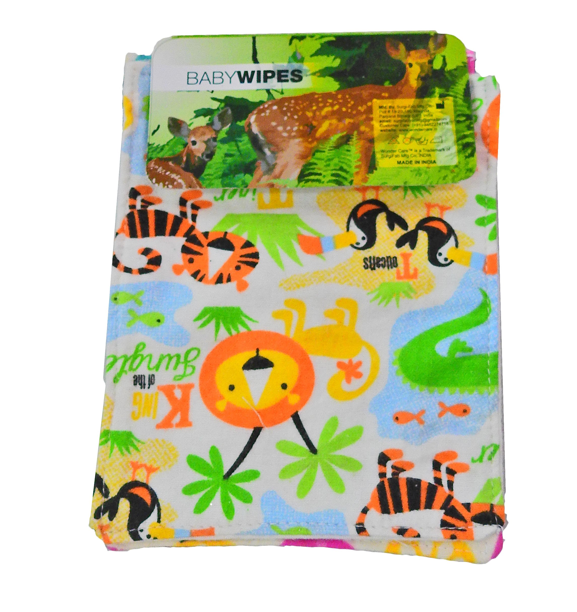 Amazon.com: Wonder Care - Flannel Baby Wipes Reusable And Washable 5"x ...