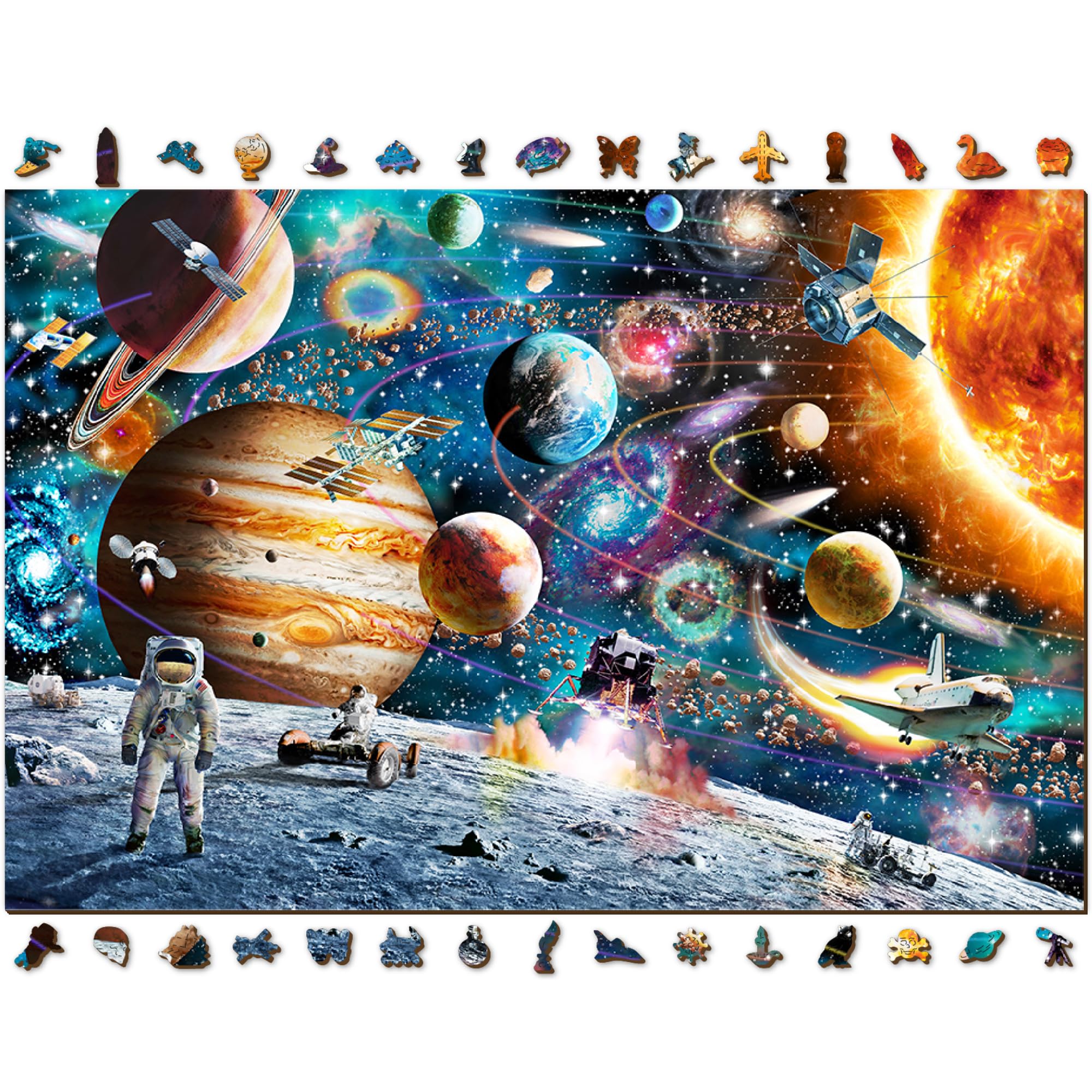 Amazon.com: WOODEN.CITY Space Jigsaw 2000 Piece Puzzle - Planet Space ...