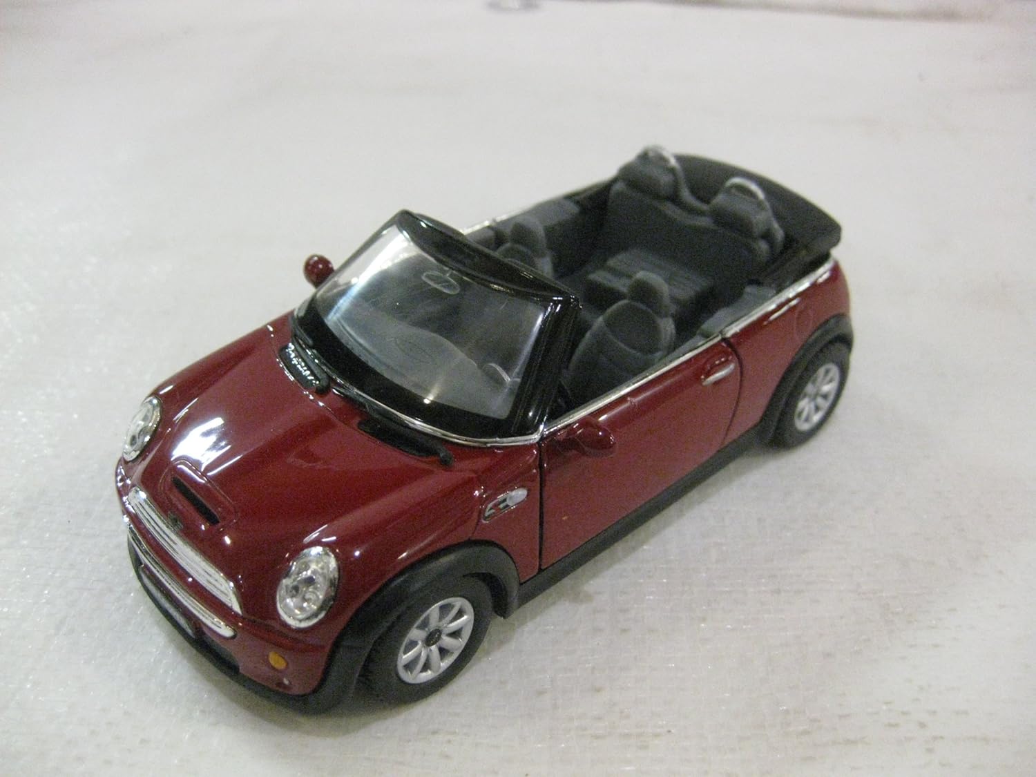 Amazon.com: Mini Cooper S Convertible In Maroon Diecast 1:28 Scale By ...