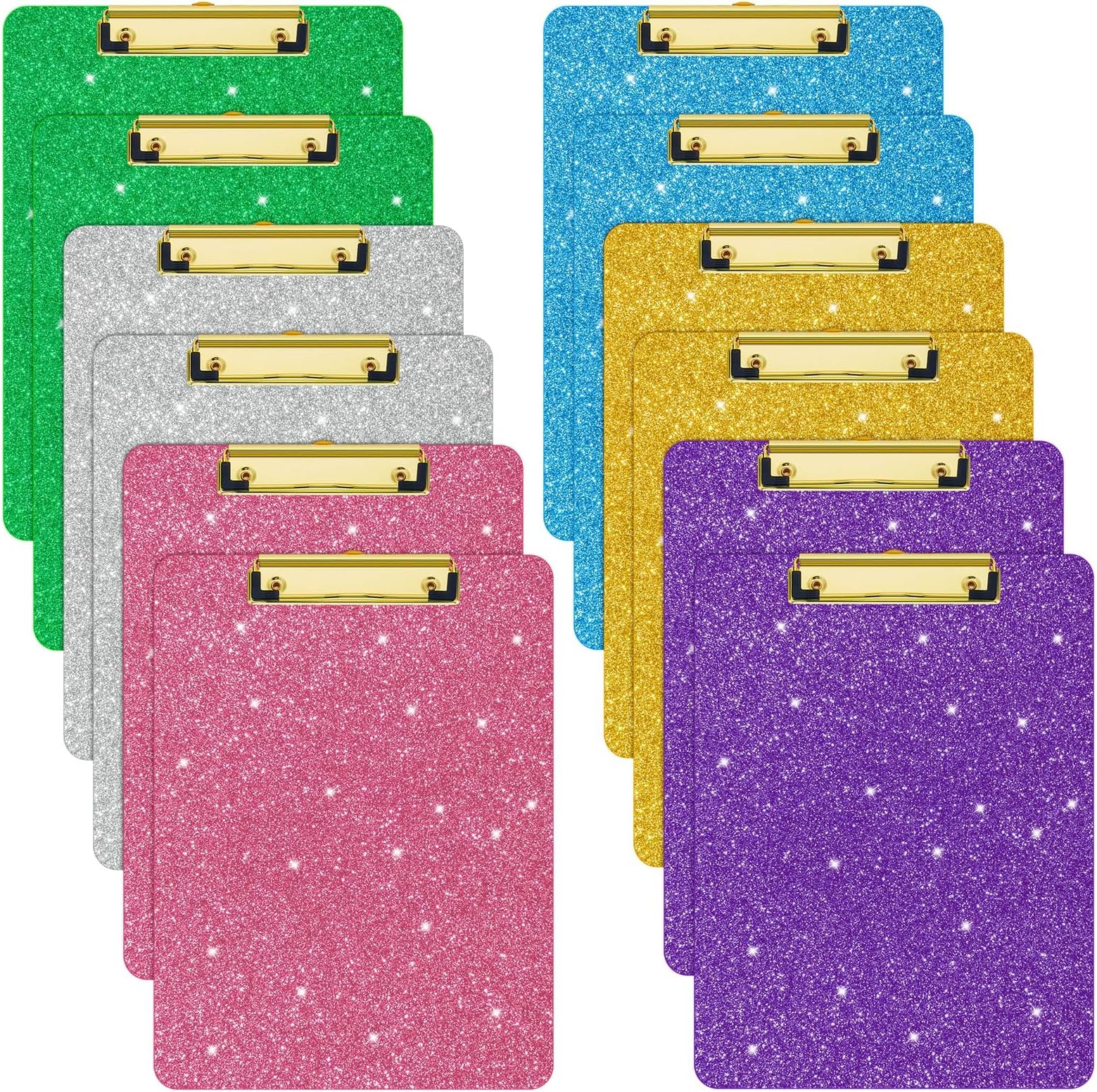 Amazon.com : Harloon 12 Pcs Glitter Acrylic Clipboards A4 Letter Size ...