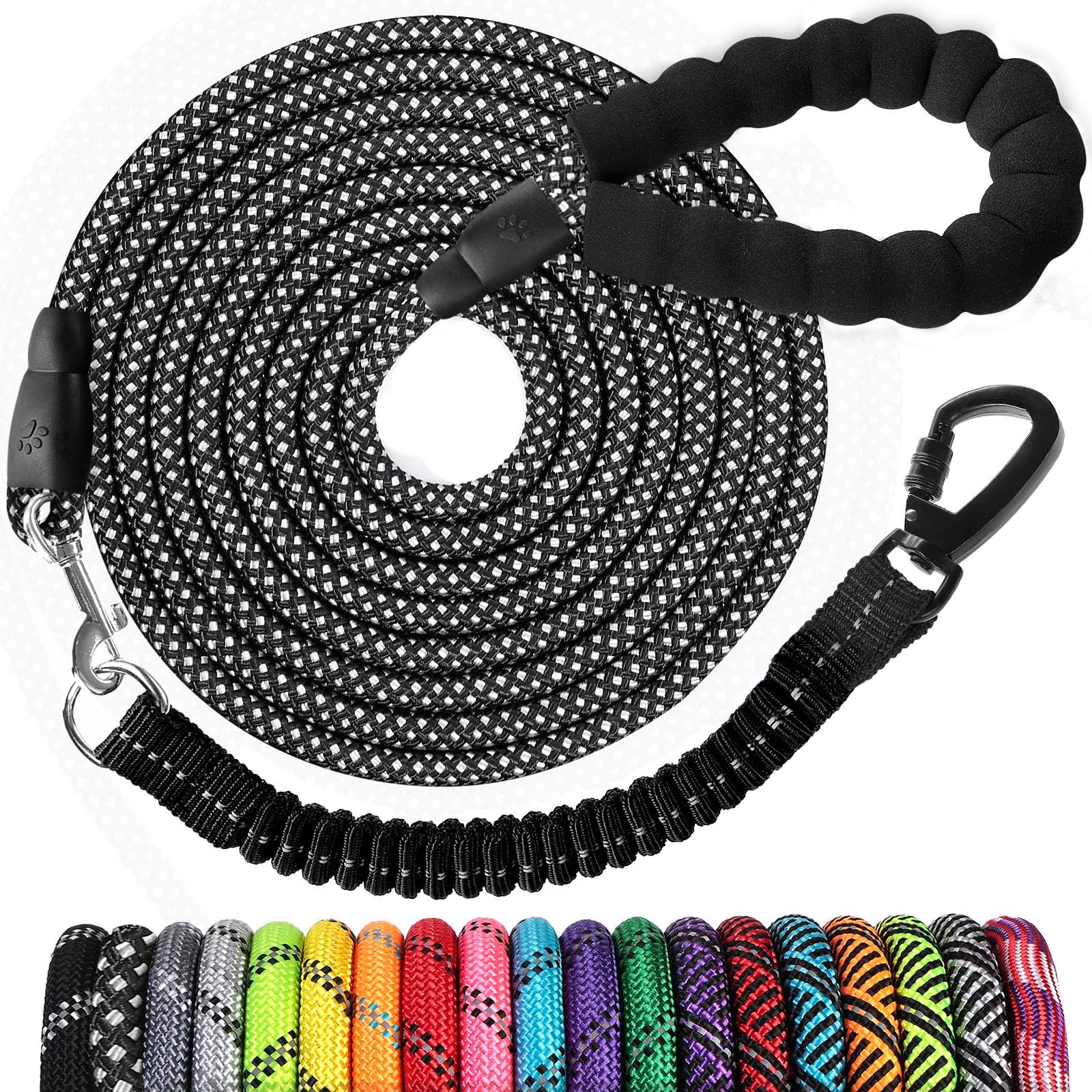 Correa larga para perro de 15 pies: correas de cuerda resistentes para ...