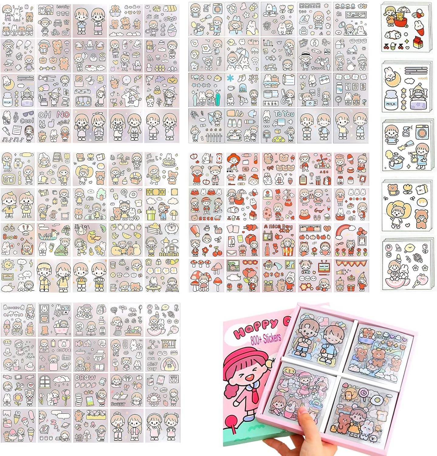 Autocollant Kawaii Sticker Kawaii DIY: YOYIAG 100 Pièces Autocollant ...