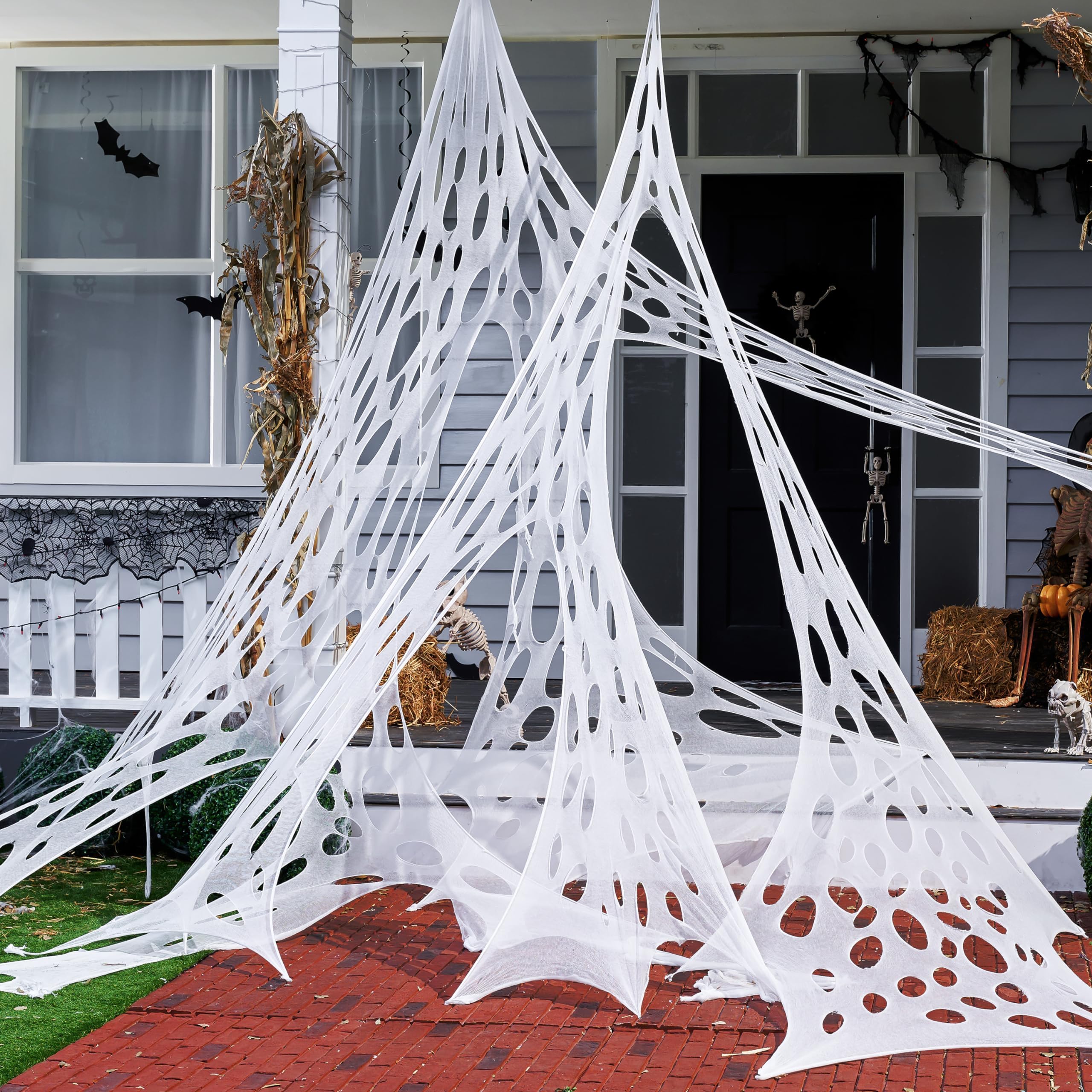 Amazon.com: 650sqft Halloween Giant Spider Web Decoration,Cut Your Own ...