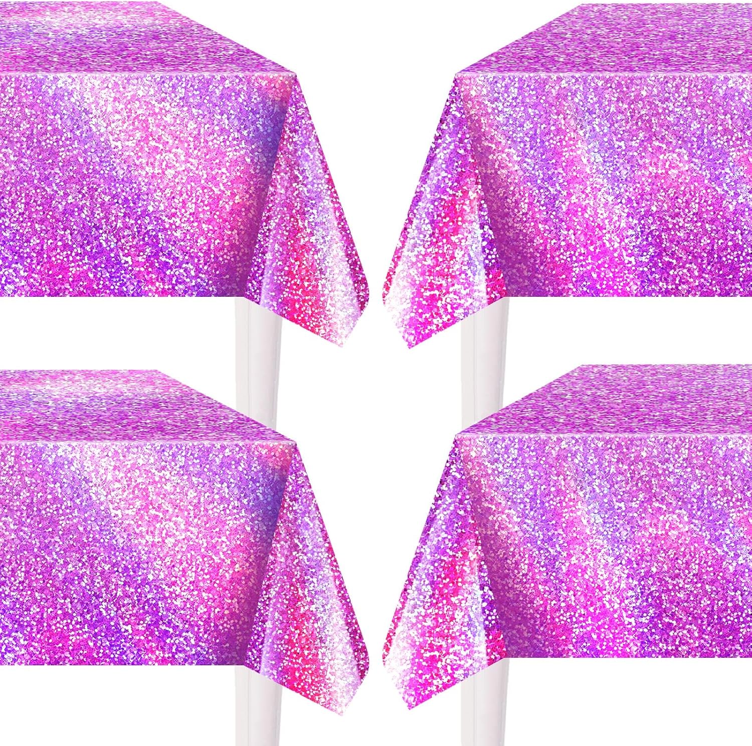 Amazon.com: Jecery Pieces Pink Iridescent Tablecloth 40 x 106 Inch ...