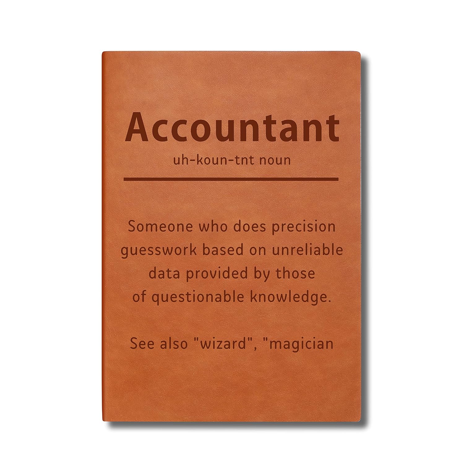 Accountant Leather Notebook for Women Men Auditor Gift Accounting Major ...