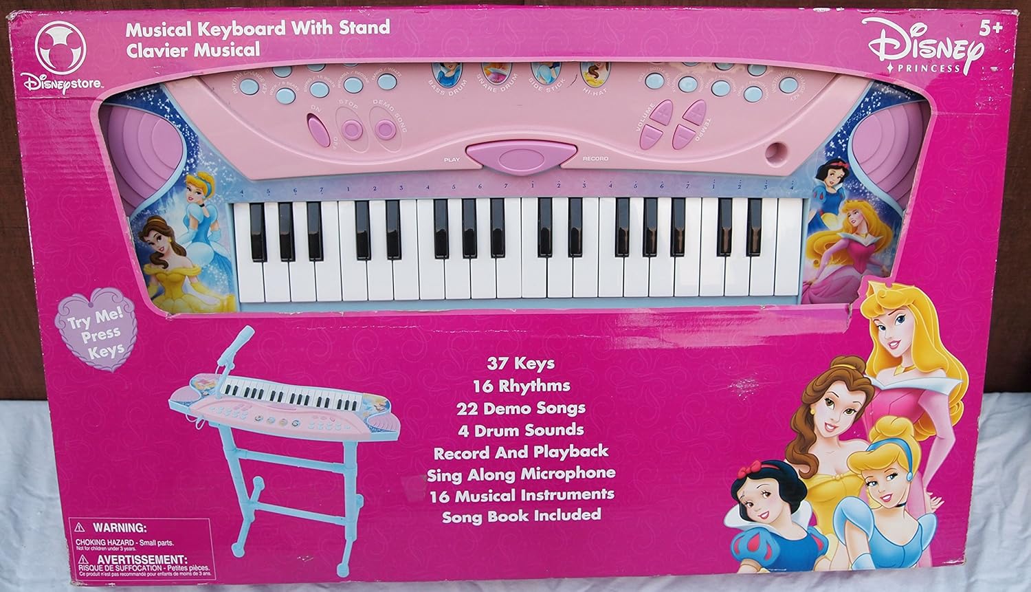 Amazon.com: Disney Princess Piano Musical Keyboard with Stand ...