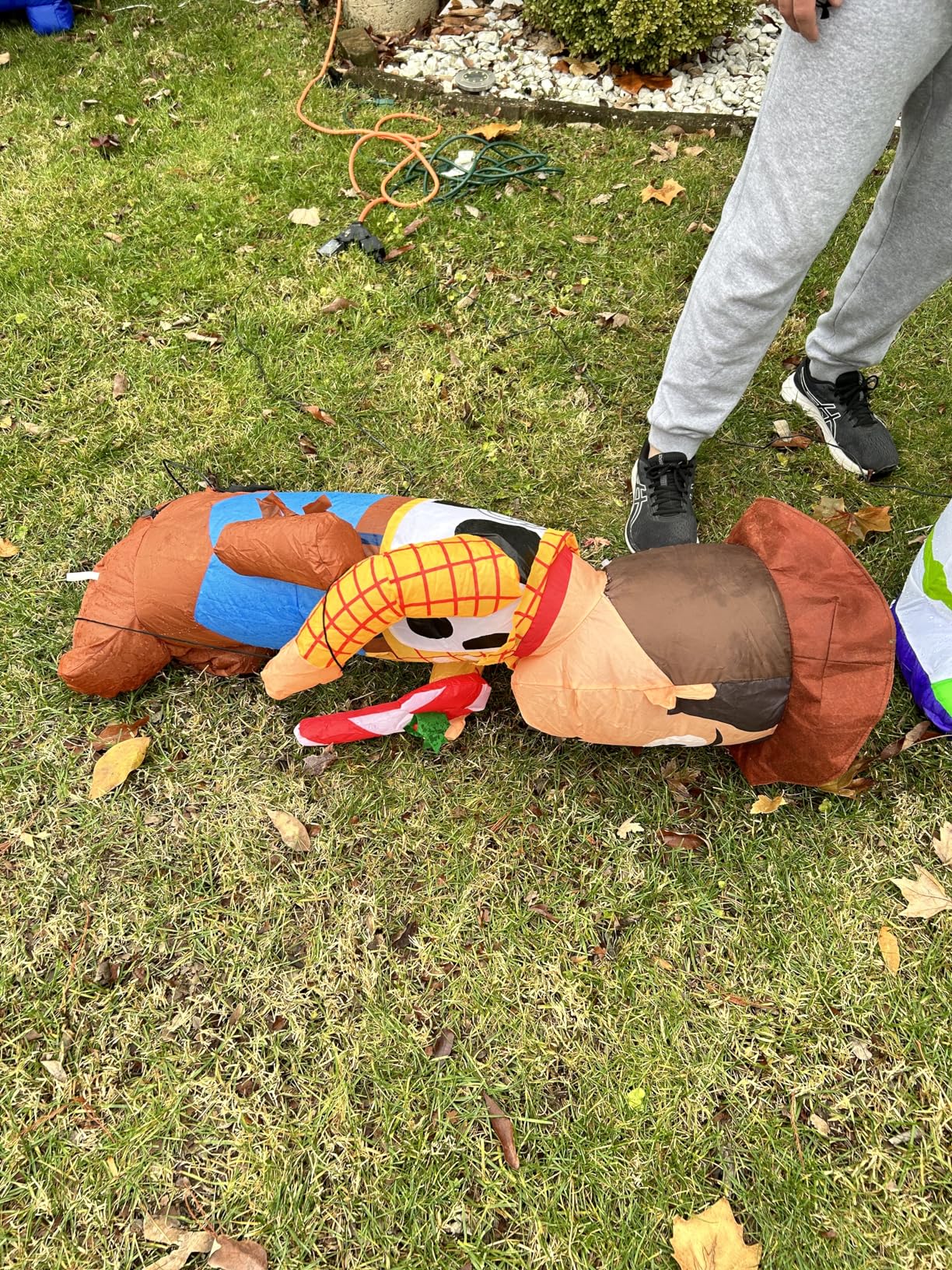 Amazon.com: Gemmy Inflatable 3.5ft Airblown Woody with Candy Cane ...