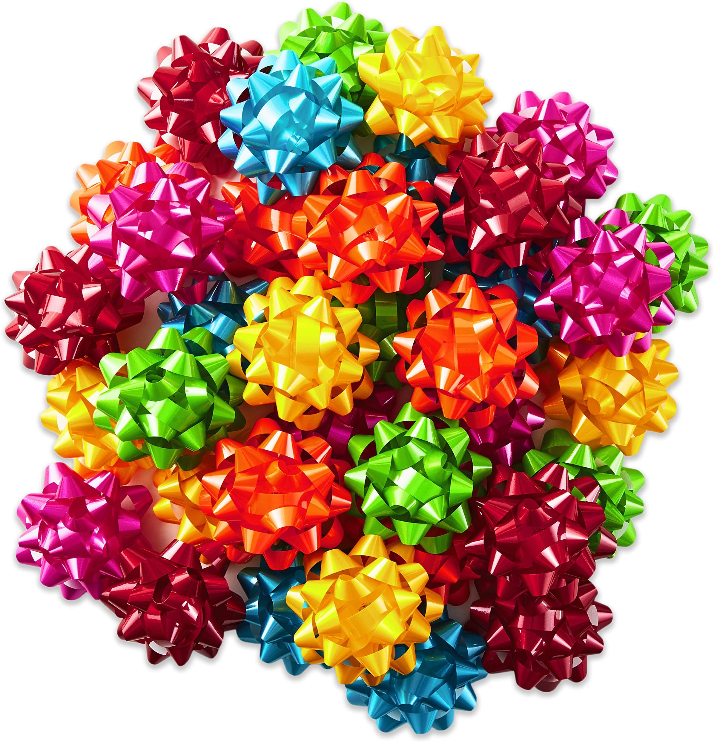 Hallmark - Surtido de lazo de regalo brillante (36 lazos), rojo, rosa ...