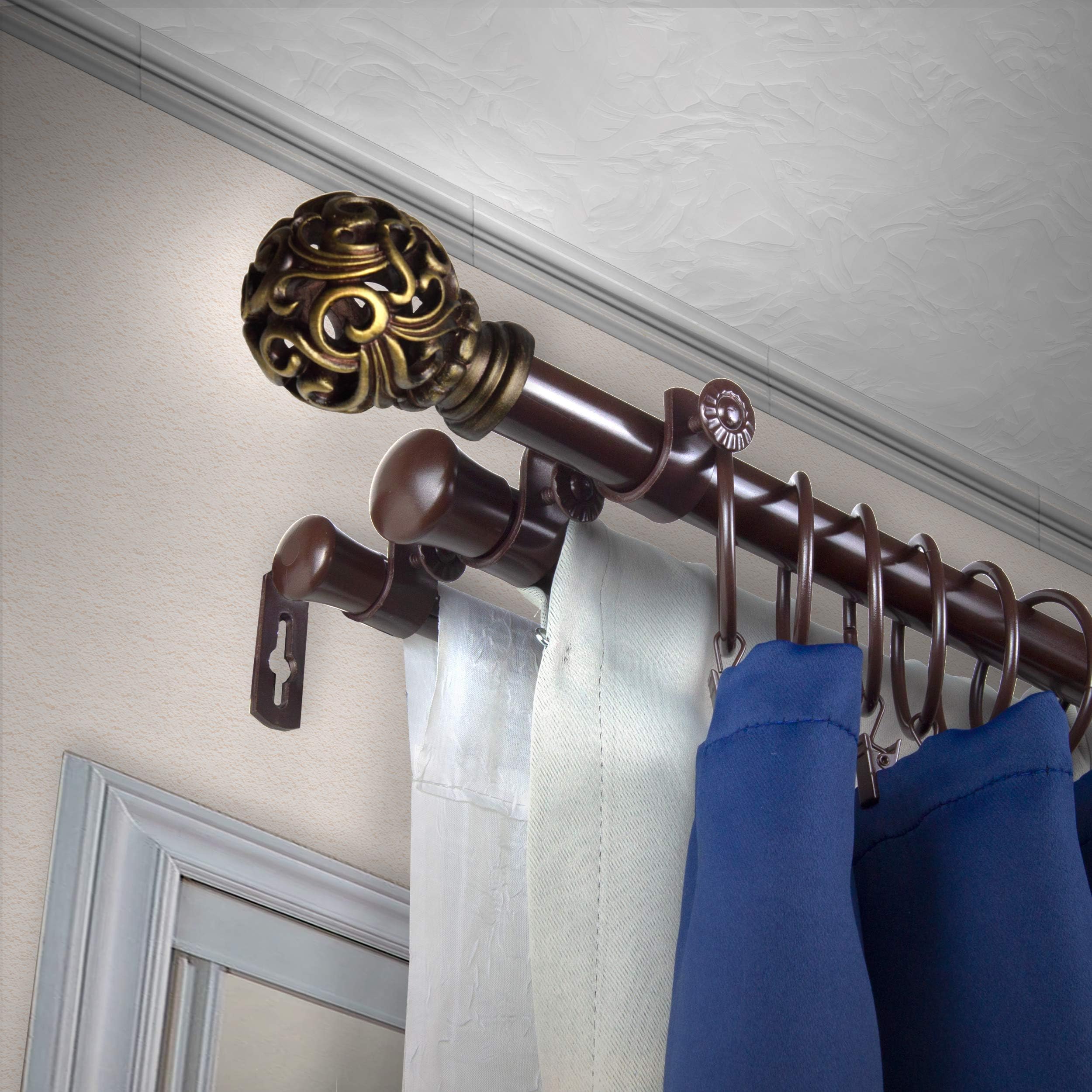 Amazon.com: Lockseam Triple Curtain Rod 28-48 inch : Home & Kitchen